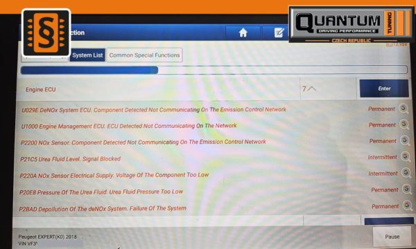 Problém s ADBLUE - SCR na vozidlech Peugeot a Citroen | Chiptuning QUANTUM